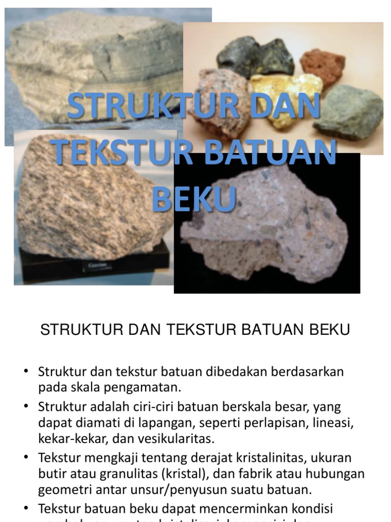 1c. Struktur Dan Tekstur Batuan Beku PDF | PDF