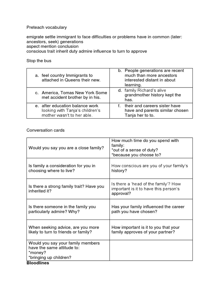 Life UI 1c Bloodlines Lesson | PDF | Heredity | Cognition