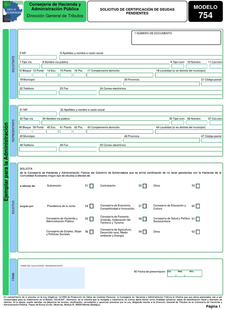 Modelo 754 Certificado Corriente Junta | PDF
