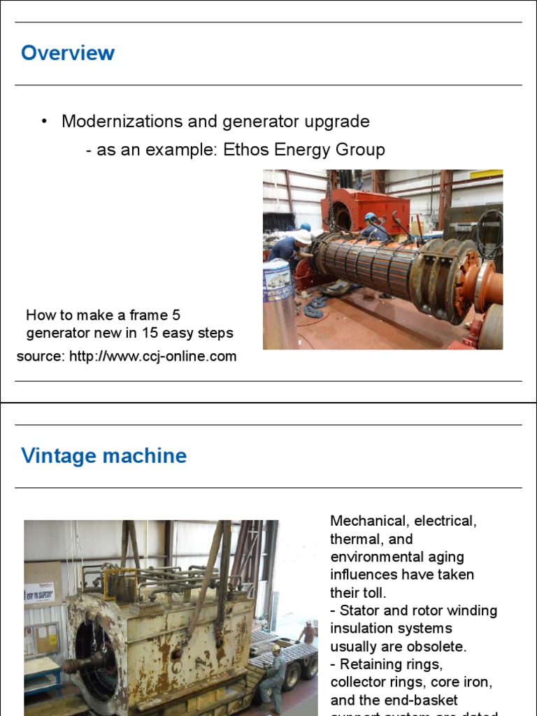 Modernizations and Generator Upgrade - As An Example: Ethos Energy ...