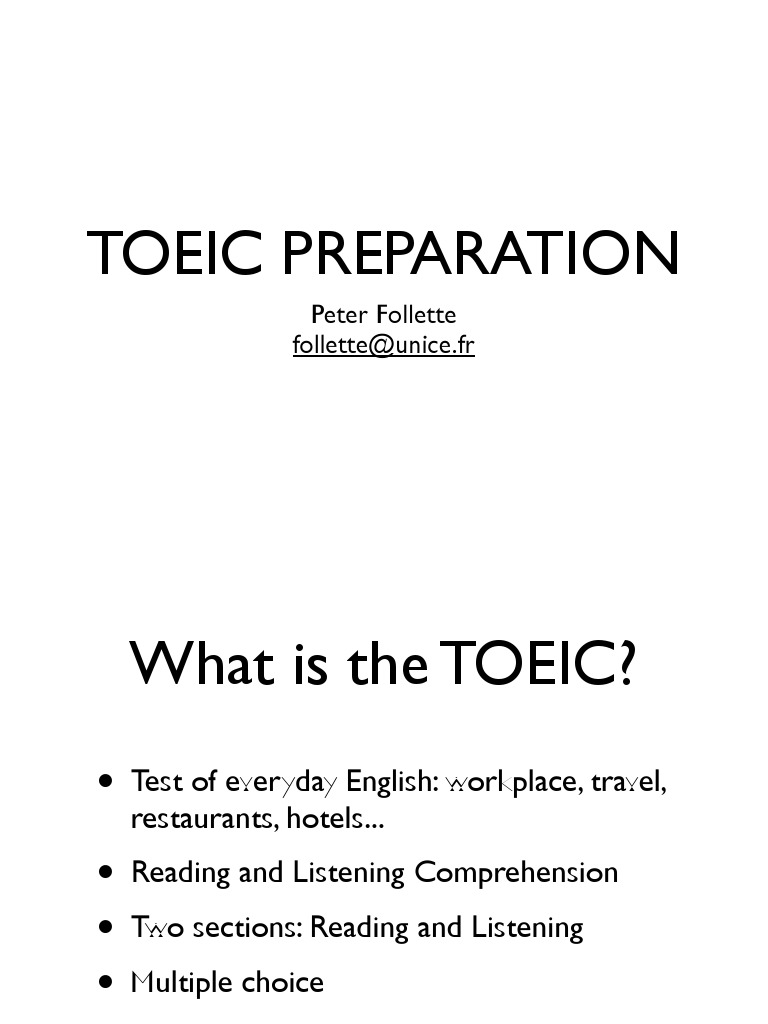 Toeic Listening Reading Sample Test Updated | PDF | Communication