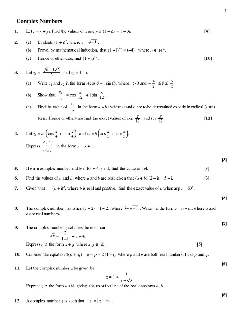 Complex Numbers Explained: Working with Complex Quantities | PDF ...