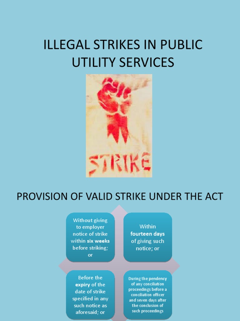 Strikes in Public Utility Services | PDF | Strike Action | Lockout ...