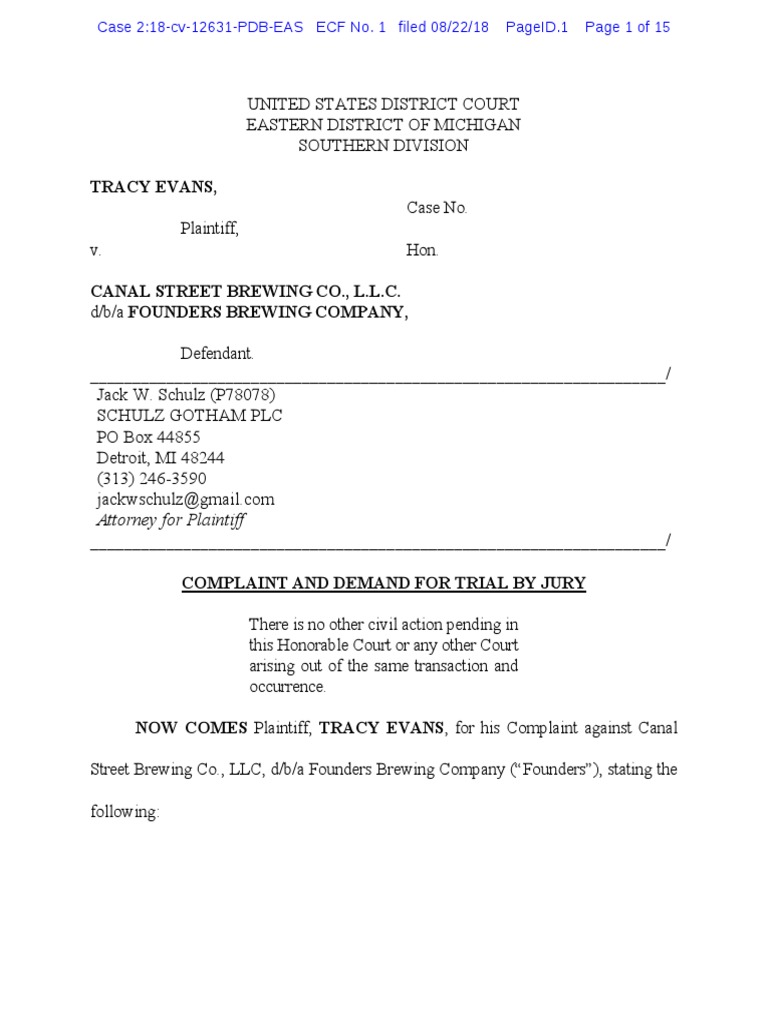 Tracy Evans Complaint | PDF | Intentional Infliction Of Emotional Distress | Damages