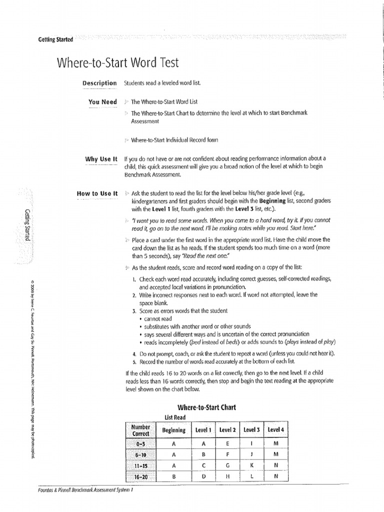 Where To Start Word Lists k-2 | PDF