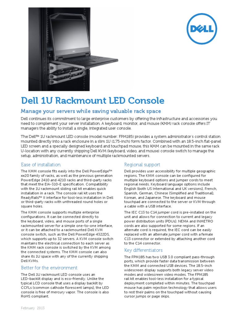 Dell KMM Rack Console Spec en | PDF | Computer Monitor | Electronic ...
