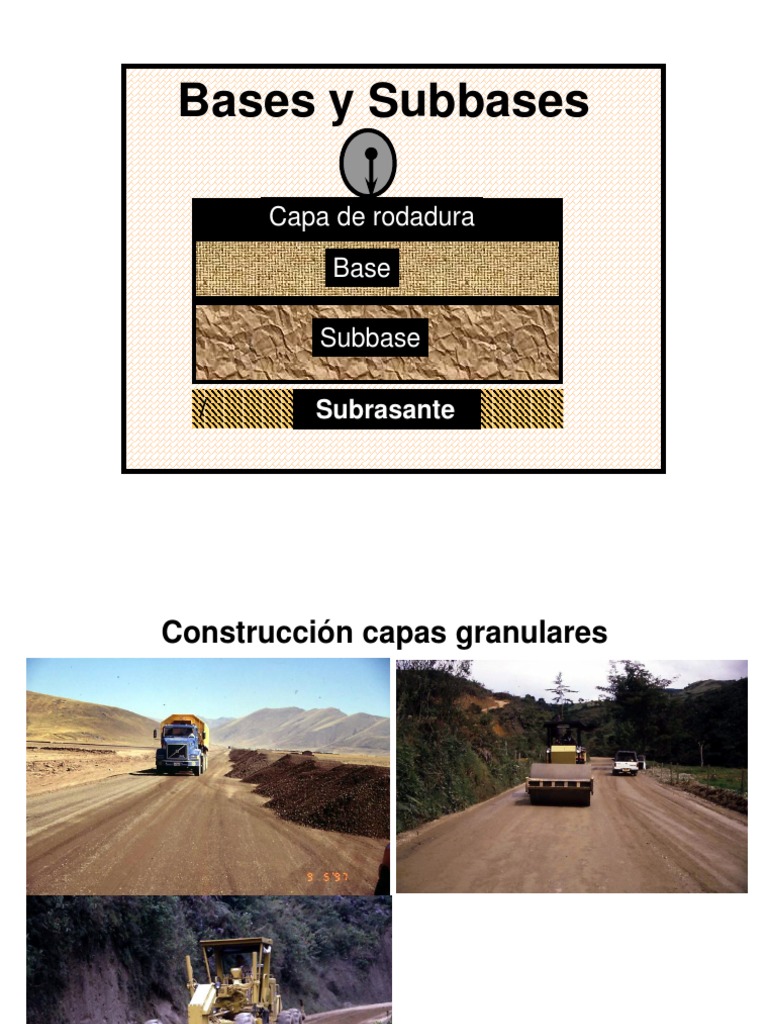 Capa Base y Subbase Granular | PDF | Materiales | Ingeniería de Edificación