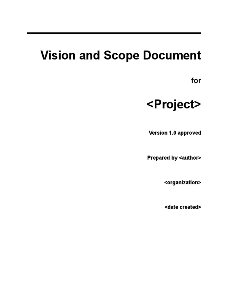 Vision and Scope | PDF | Usability | Scope (Computer Science)