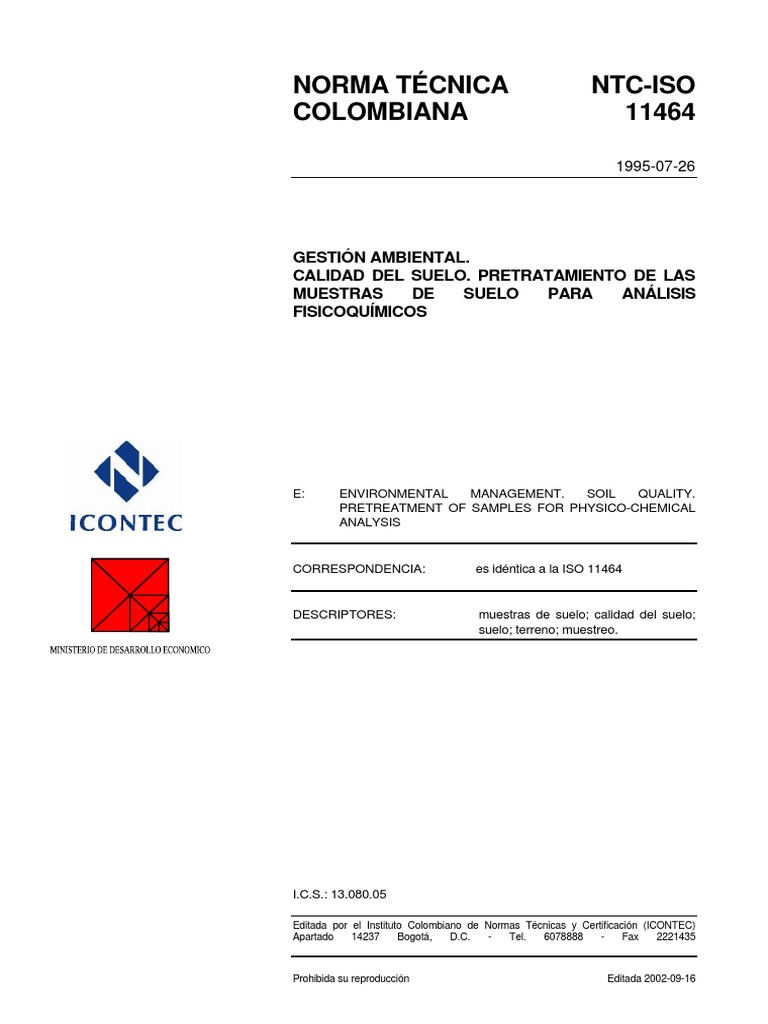 NTC Iso 11464 | PDF | Naturaleza