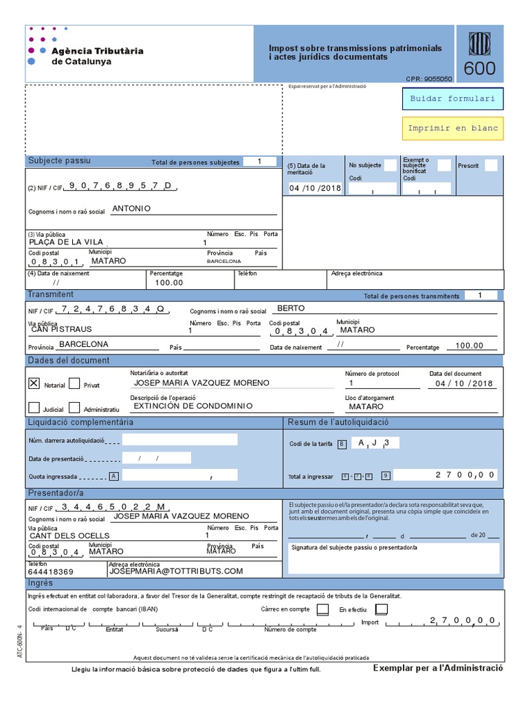 Modelo 600 Extincion de Condominio | PDF