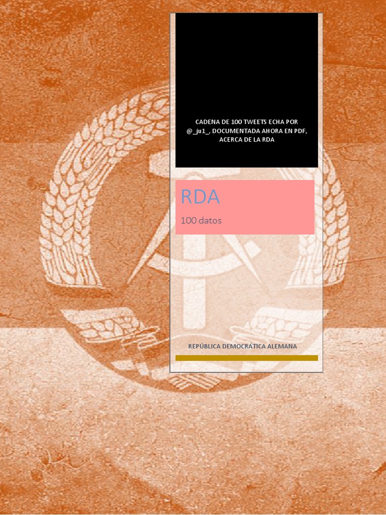 100 Datos Sobre La RDA | PDF | Alemania del Este | Alemania occidental