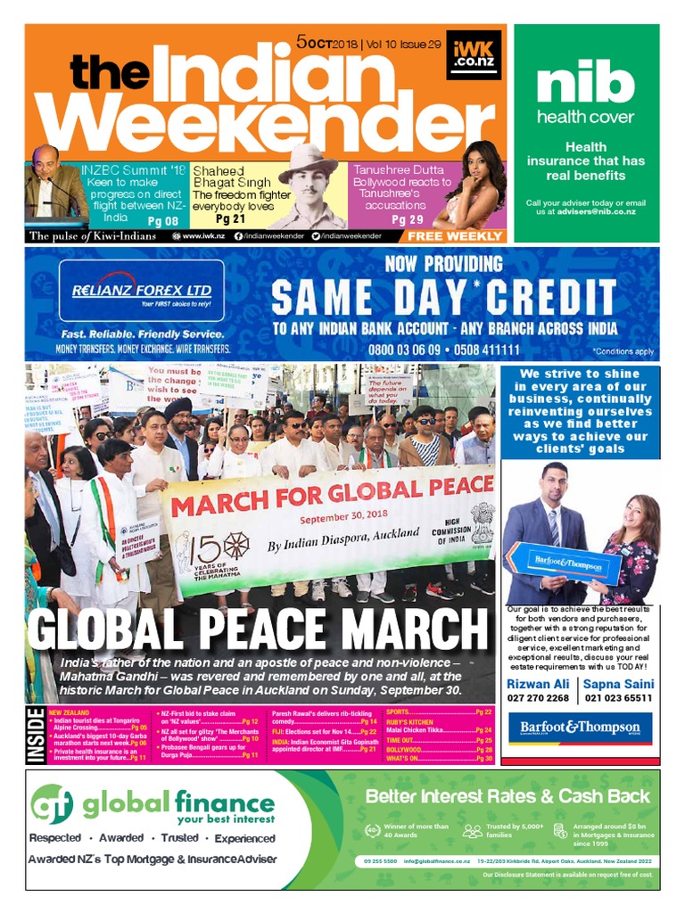 Indian Weekender 05 October 2018 | PDF | Mahatma Gandhi | Business