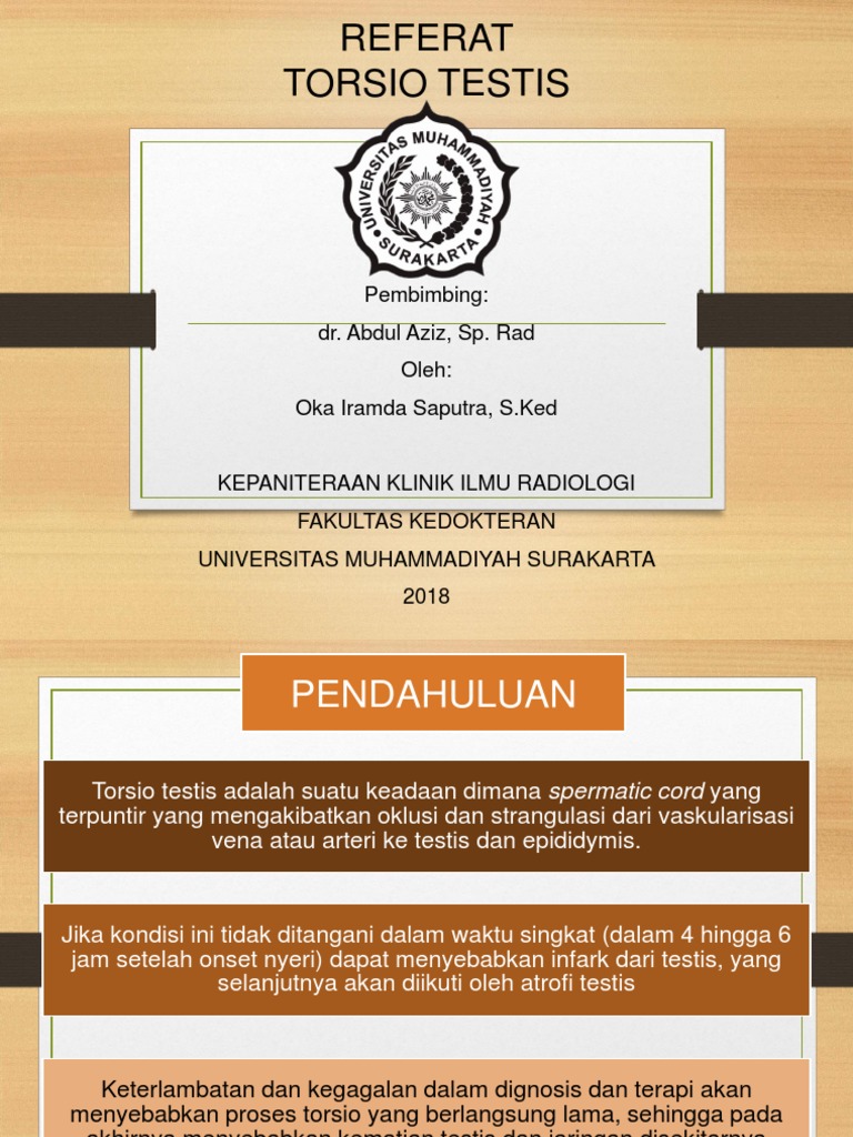 Torsio Testis | PDF | Sains & Matematika