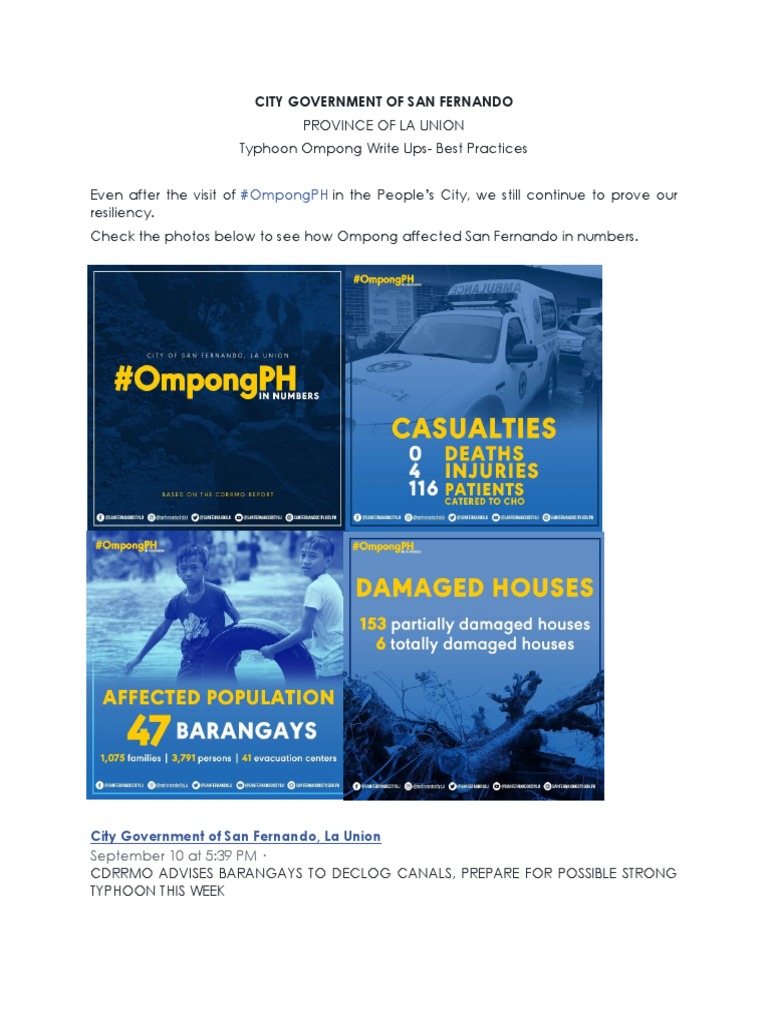 CSF - Write Up - Typhoon Ompong | PDF | Emergency Evacuation | Drink