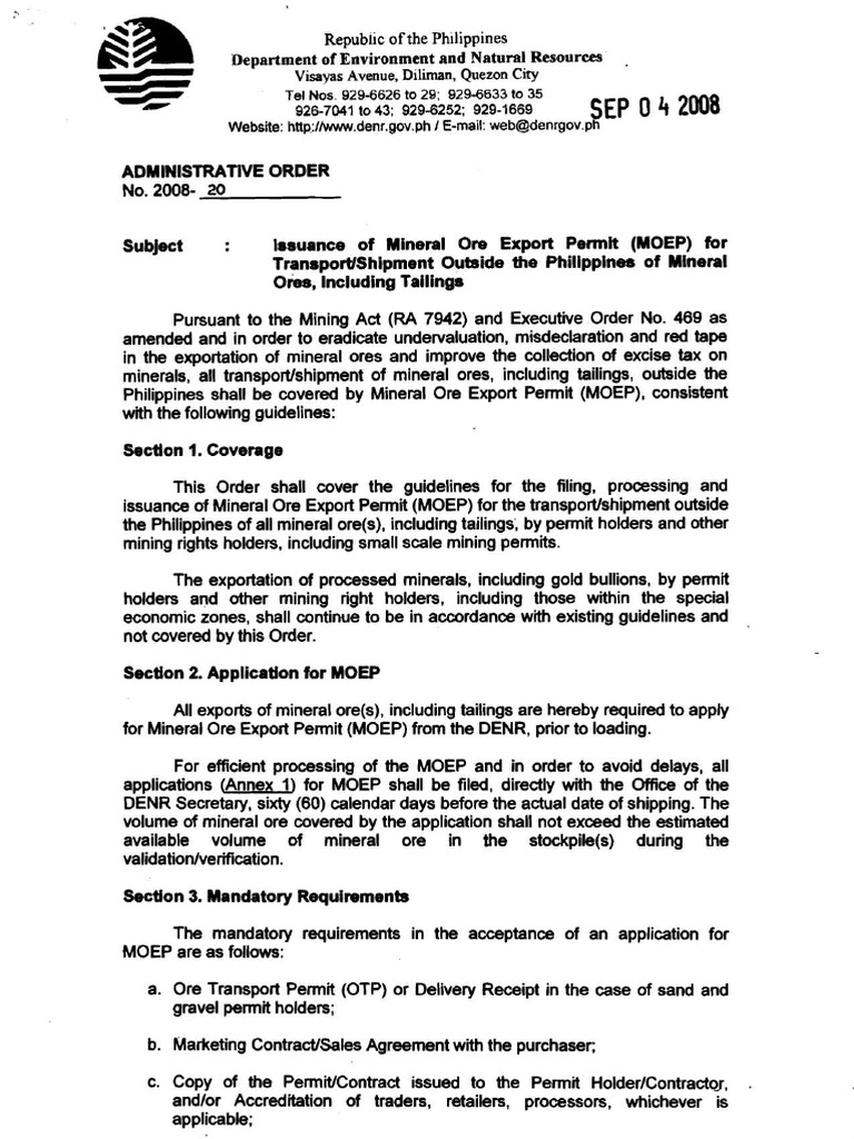 MOEP Guidelines DAO | PDF | Mining | Taxes