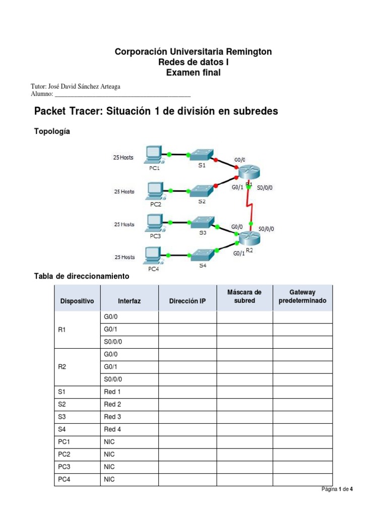Examen Final | PDF | Protocolos de capa de red | Dirección IP