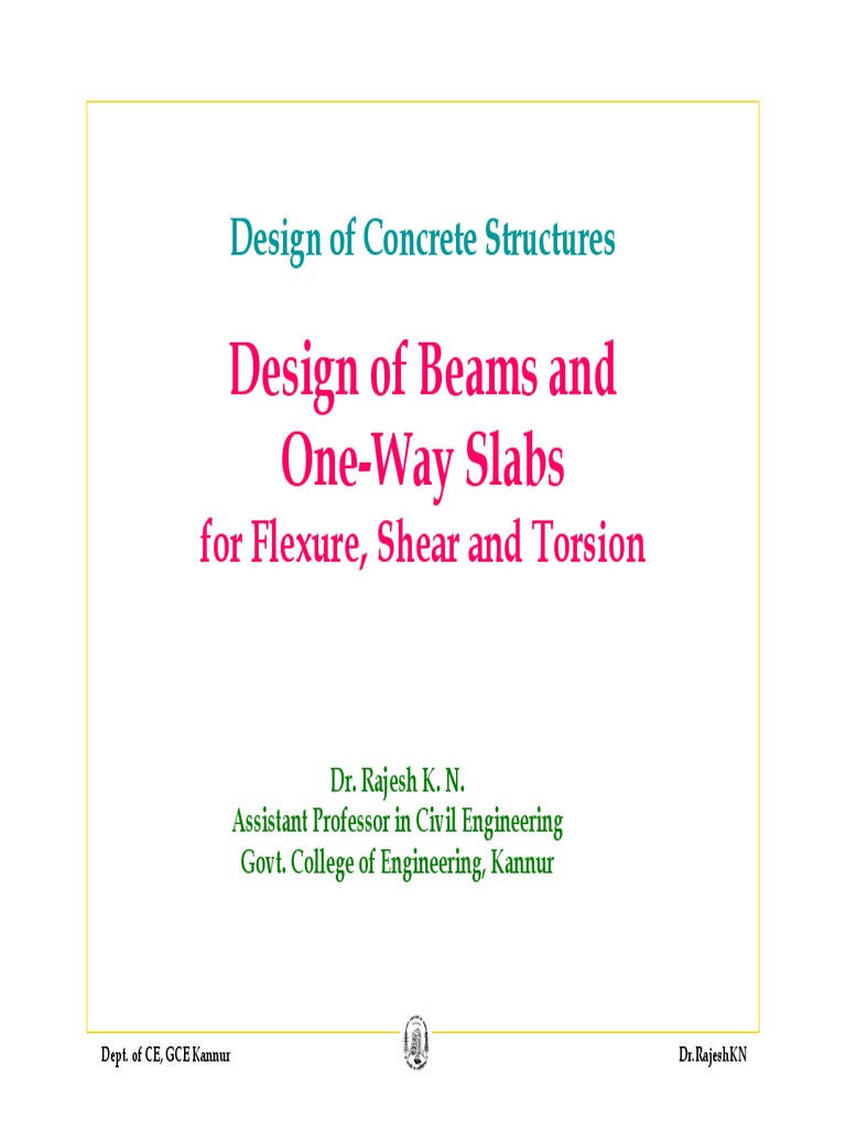 RCC Design | PDF | Beam (Structure) | Bending