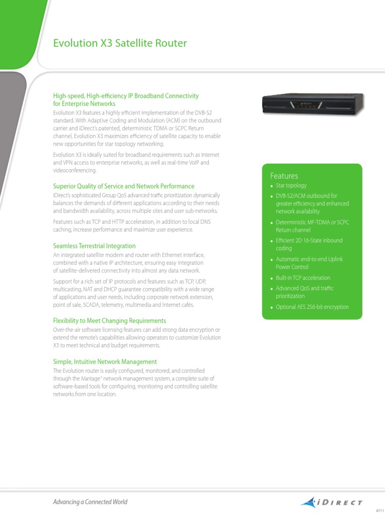 IDirect Evolution X3 Brochure | PDF | Quality Of Service | Computer Network