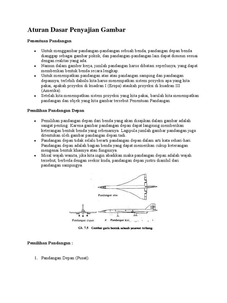 Aturan Dasar Penyajian Gambar | PDF