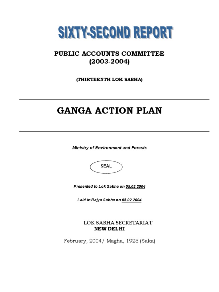 Ganga Action Plan | PDF | Sewage Treatment | Water Supply