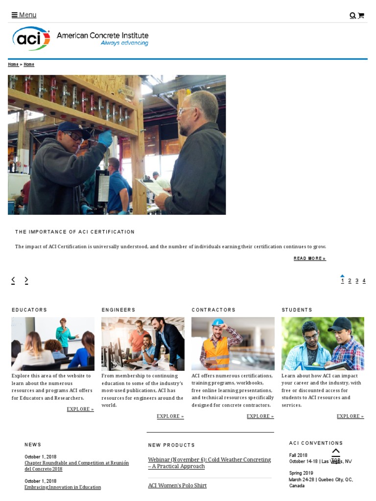 Menu : The Importance of Aci Certification | PDF | Intellectual Works ...