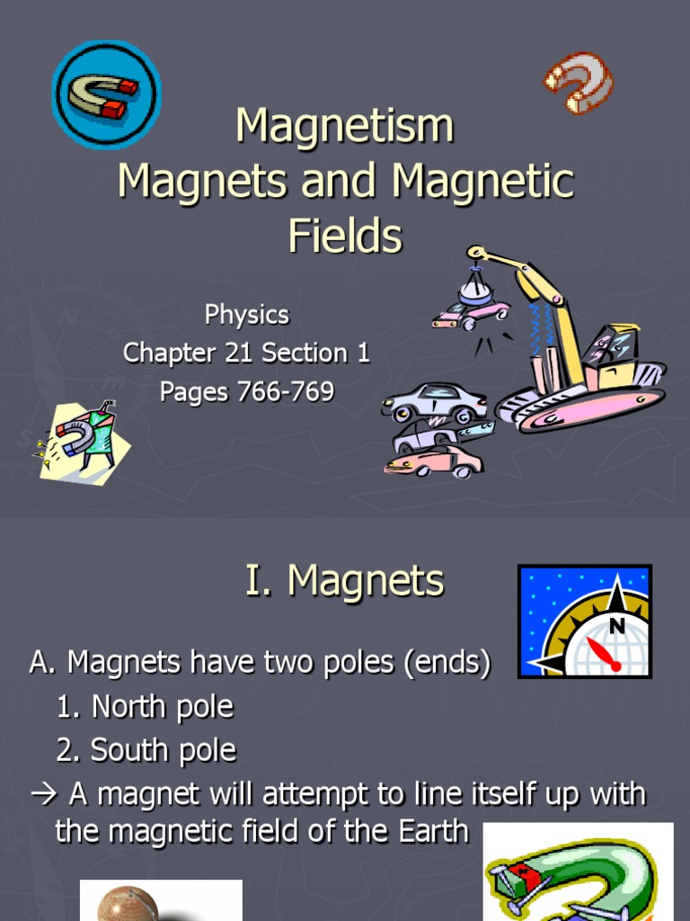Magnetism Magnets and Magnetic Fields: Physics Chapter 21 Section 1 ...