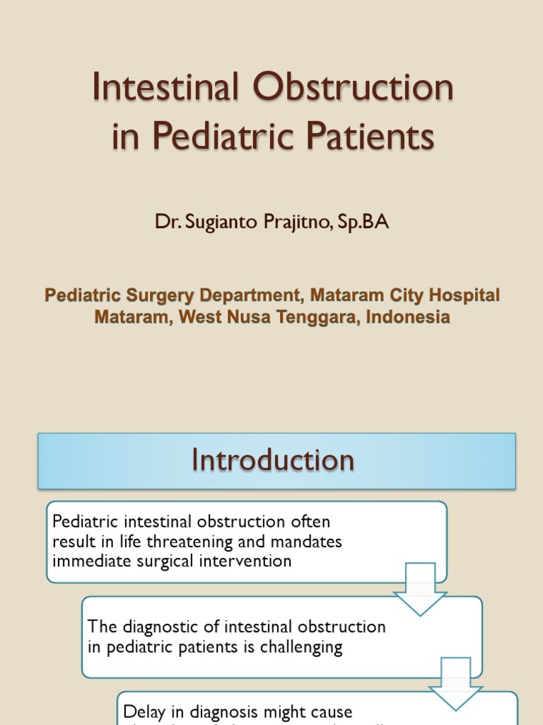 Intestinal Obstruction in Pediatric Patients | PDF | Gastrointestinal ...