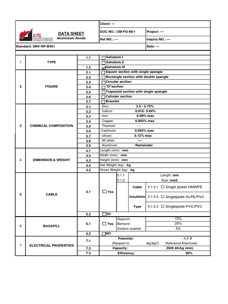 Aluminum Anode 2 | PDF | Sets Of Chemical Elements | Aluminium