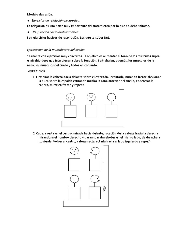 Ejercicios Logopedia | PDF | Vocal | Hombro