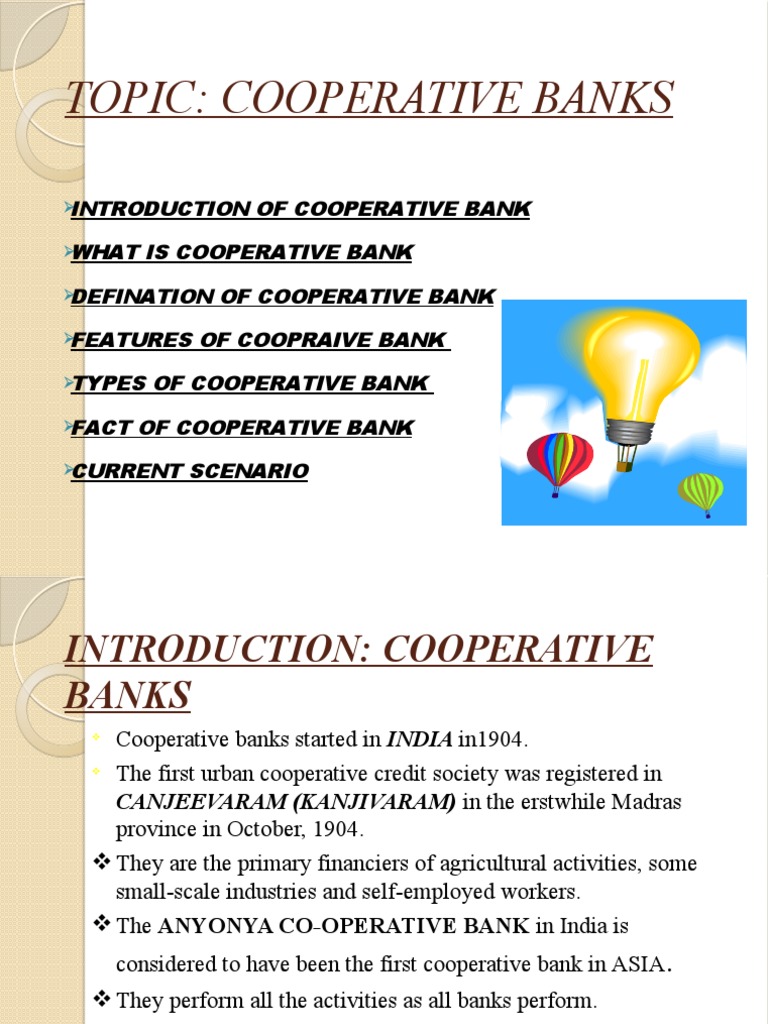Co Operative Bank | PDF | Cooperative | Banks