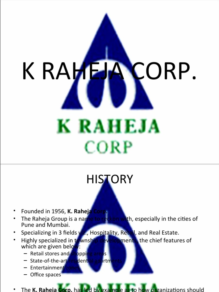 K Raheja Corp | PDF | Retail | Retailing