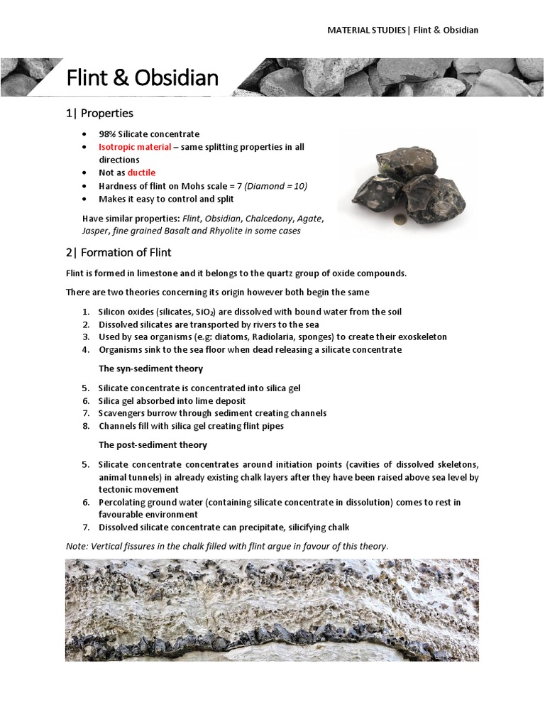Flint & Obsidian Notes | PDF | Flint | Stone Age