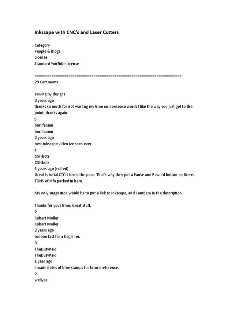 Inkscape Tutorial for CNC and Laser Cutting | PDF | Numerical Control | Computing And ...