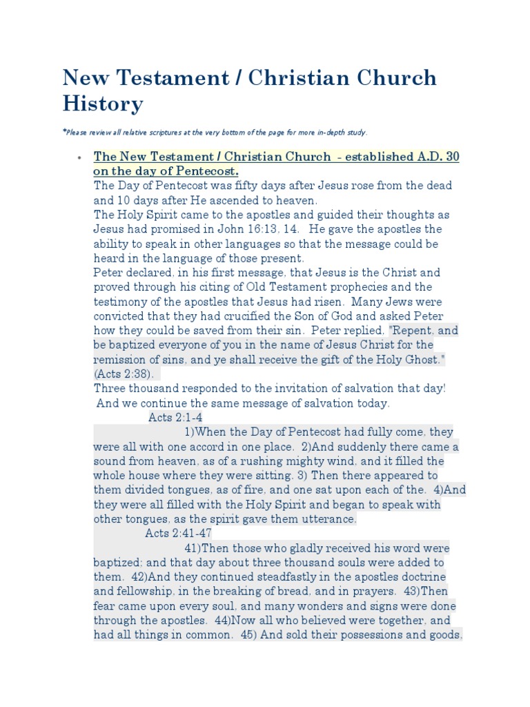 New Testament / Christian Church History | PDF | Saint Peter ...