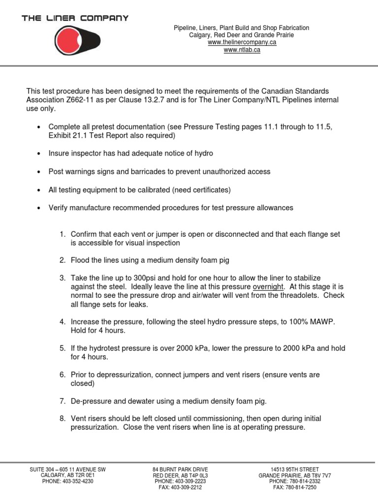 Safety STD Static Test | PDF | Pressure | Nature