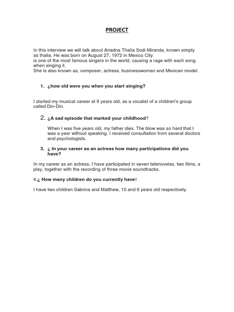 Project Ingles 5 Expo | PDF