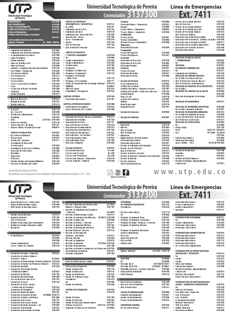 Directorio UTP | PDF | Ciencia y Tecnología | Science