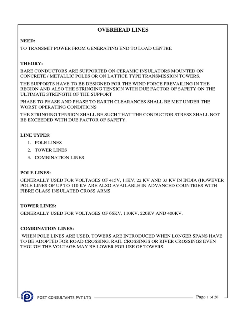 Overhead Power Line Design Guide | PDF | Insulator (Electricity) | Quantity