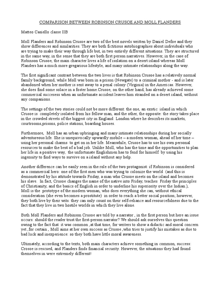 Compito Di Inglese - Odt | PDF | Robinson Crusoe