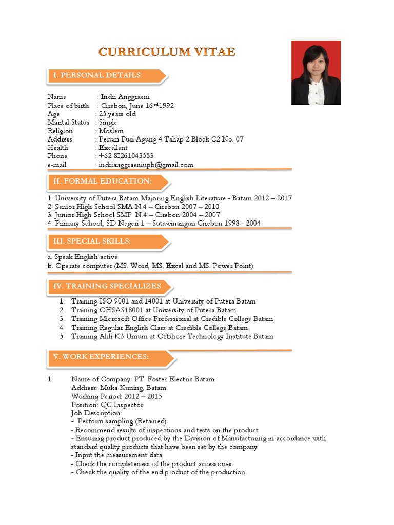 Contoh CV | PDF | Business
