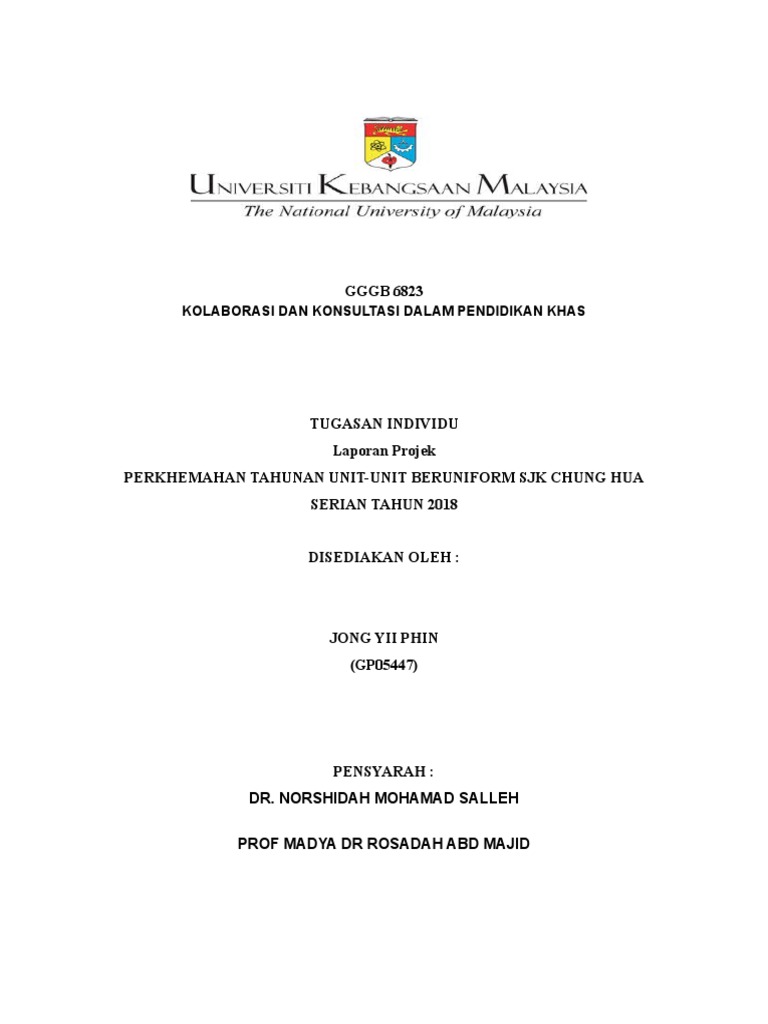 Muka Depan Tugasan Ukm | PDF