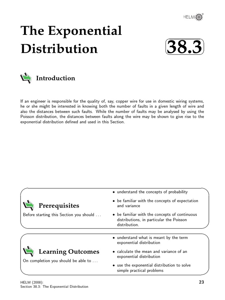 The Exponential Distribution | PDF | Probability Distribution ...