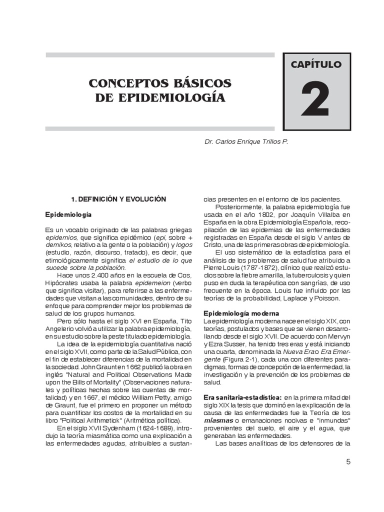 Cap.2.CONCEPTOS BÁSICOS DE EPIDEMIOLOGÍA PDF | PDF | Epidemiología | Science