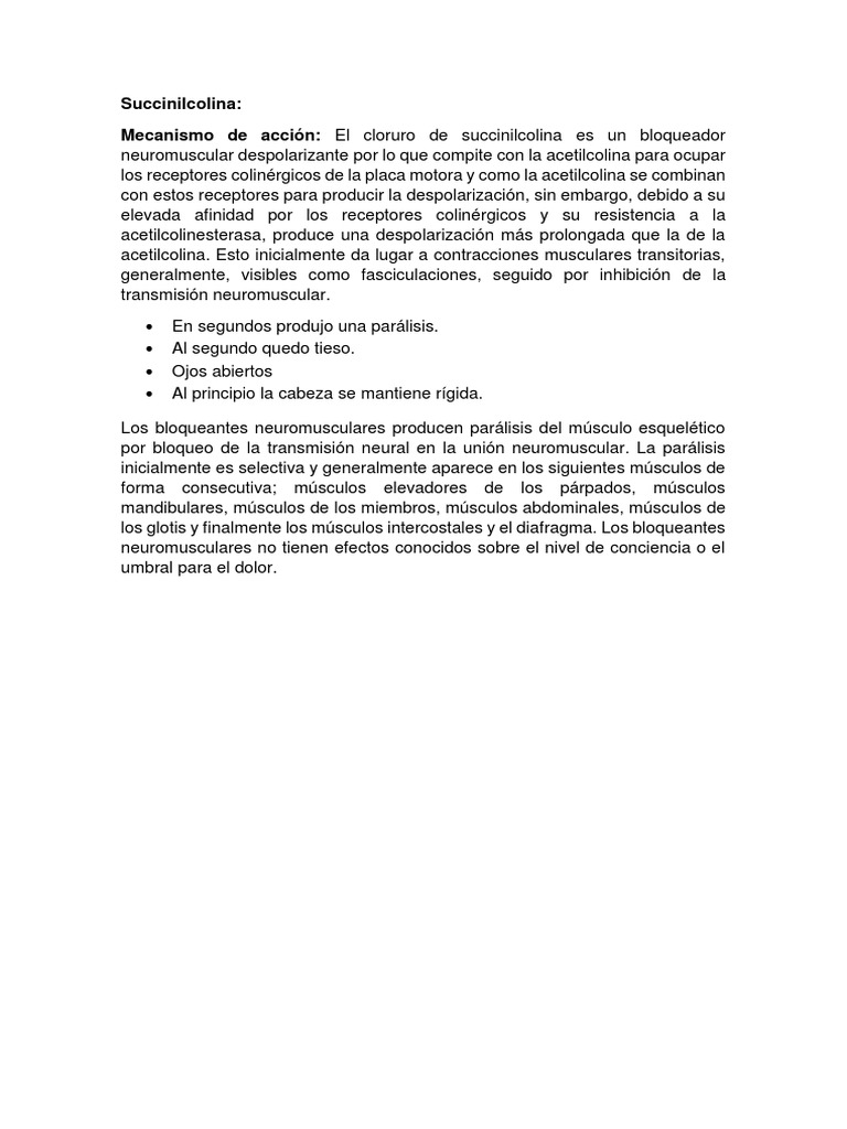 Succinilcolina | PDF