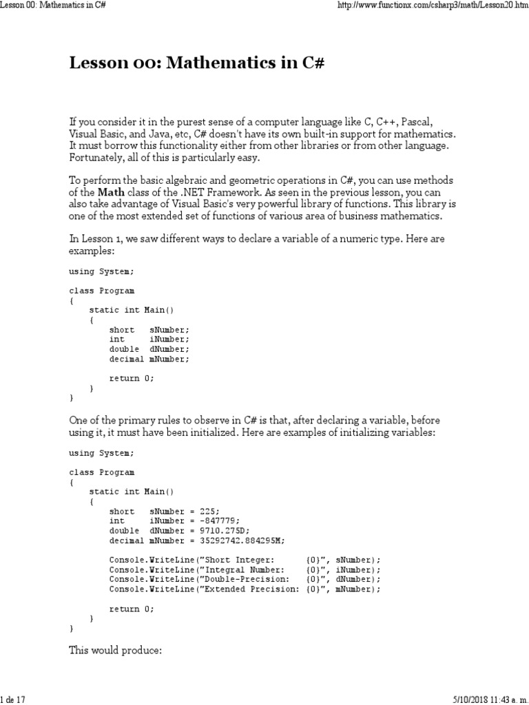 MC S10 Lectura | PDF | Integer (Computer Science) | Data Type