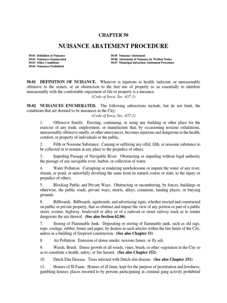 Chapter 50 | PDF | Nuisance | Property