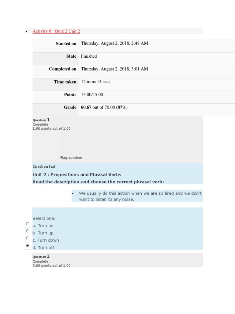 Evaluación Unit 2 (Intento2) | PDF | Question | Languages
