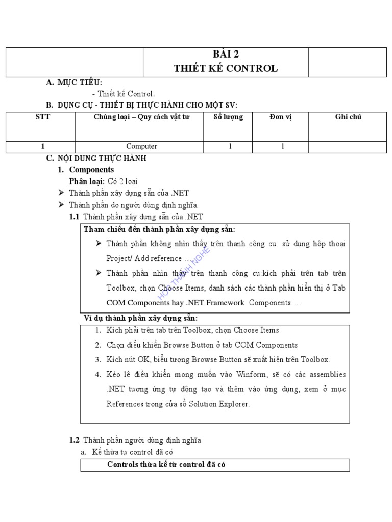 Bai2.ThietKeControl 2bai | PDF