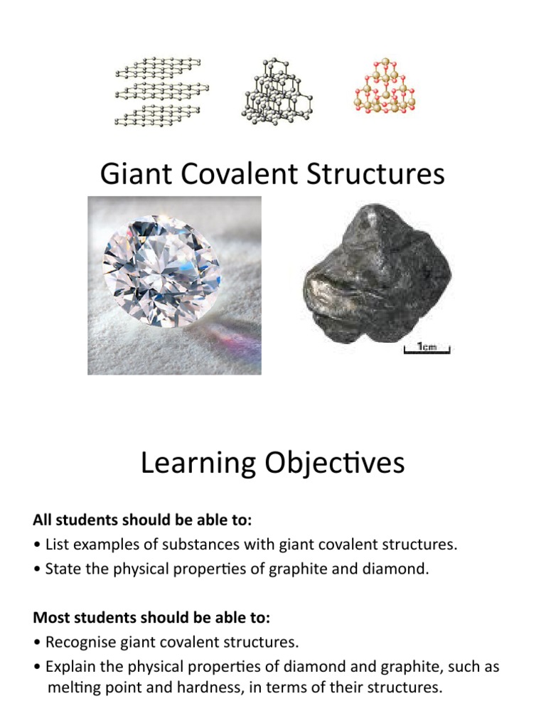 Giant Covalent Structures Guide | PDF | Carbon | Covalent Bond