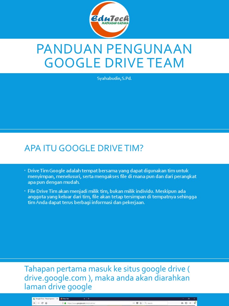 Panduan Google Drive Team Dari Kemenag | PDF